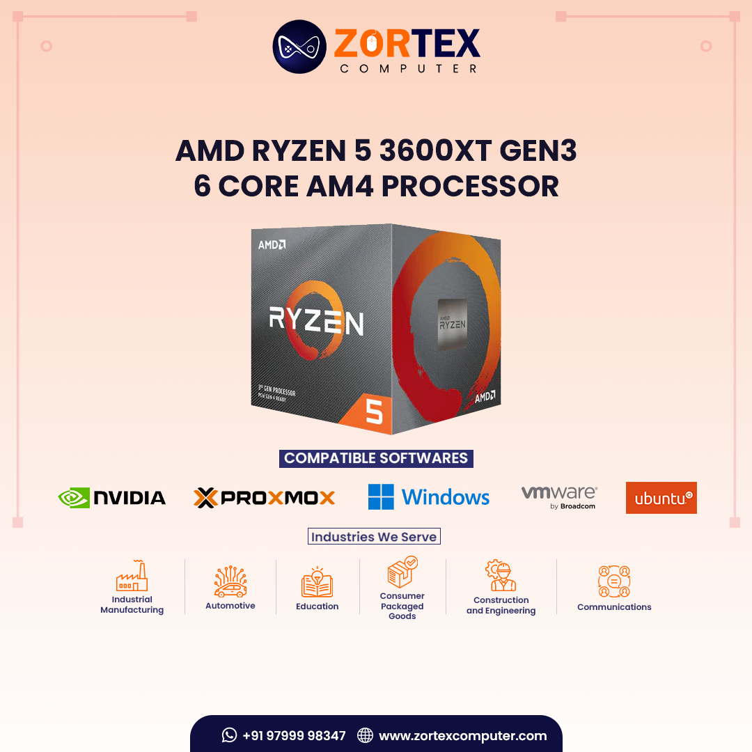 AMD Ryzen 5 3600XT Gen3 6 Core AM4 Processor