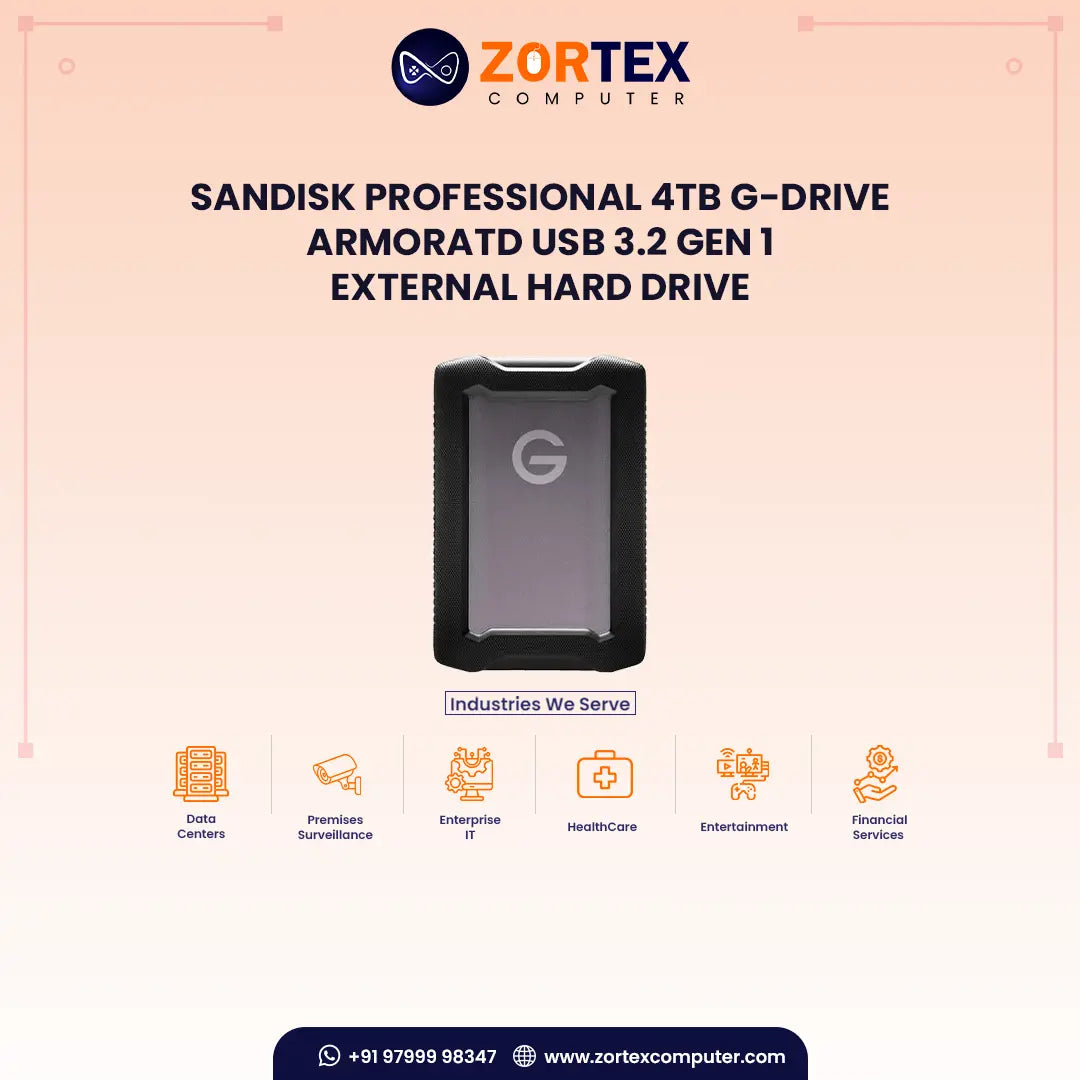 SanDisk Professional 4TB G-DRIVE ArmorATD USB 3.2 Gen 1 External Hard